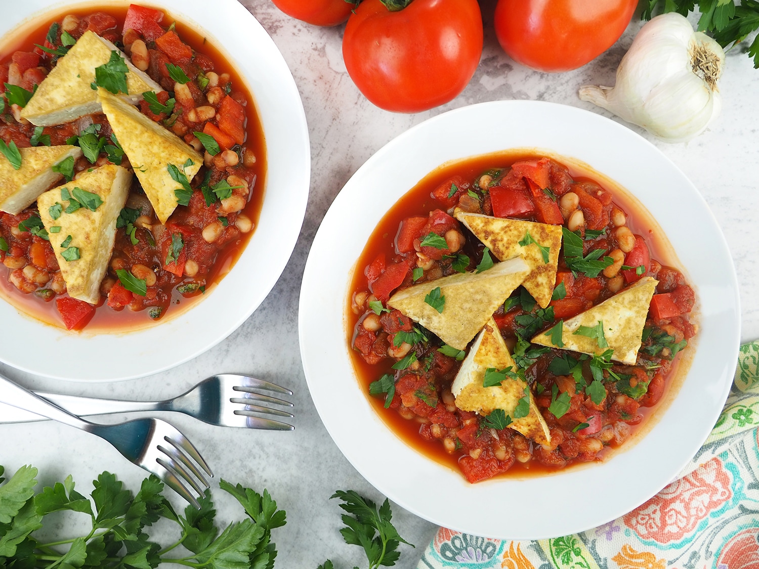 A Shakshuka Recipe Using White Beans and Tofu - UnchainedTV